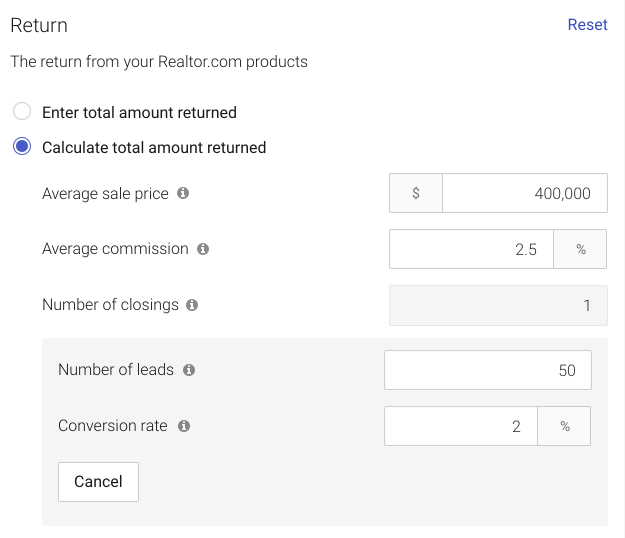 Calculate the ROI of your Realtor.com solutions (Free tools)